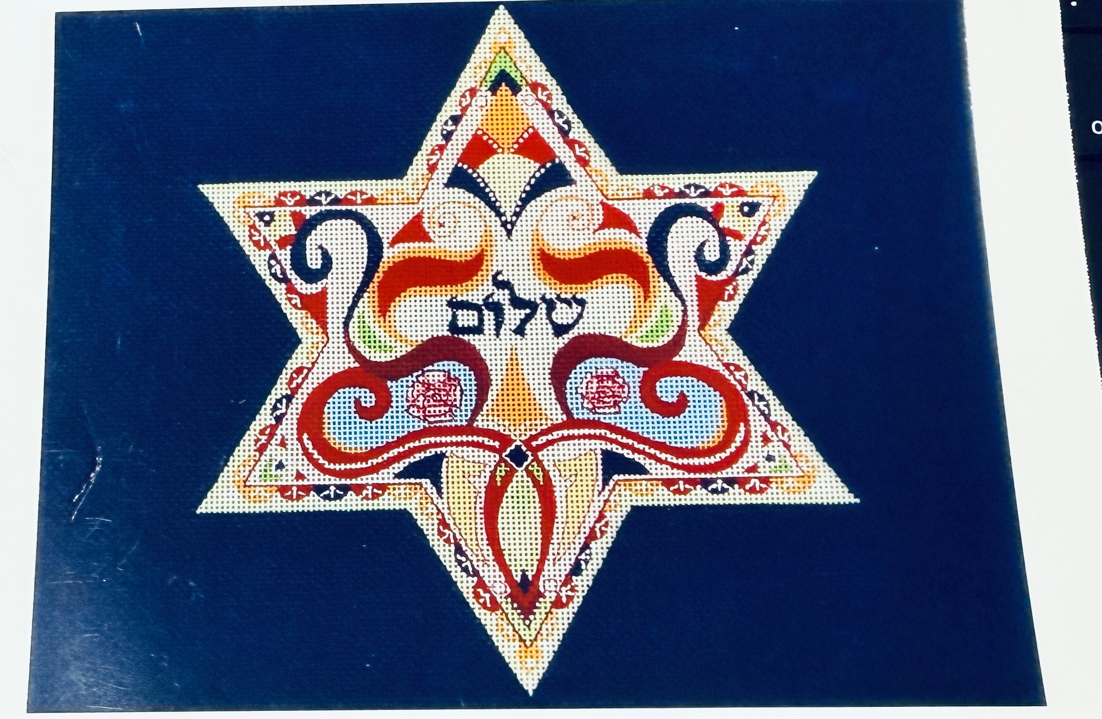 Shalom Star Tallit in White – Gone Stitching
